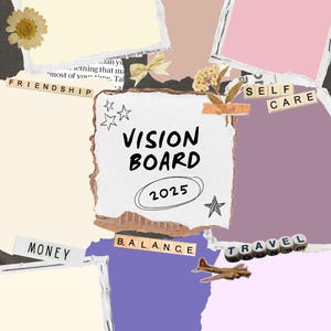 Vision Board Template,printable Planner ,digital Journal Pages,personal ...