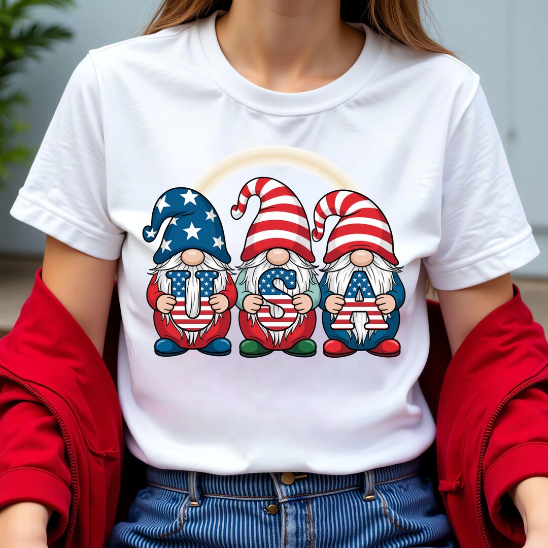 Independence Day Gnome PNG 4th of July USA Flag Dwarf Sublimation ...