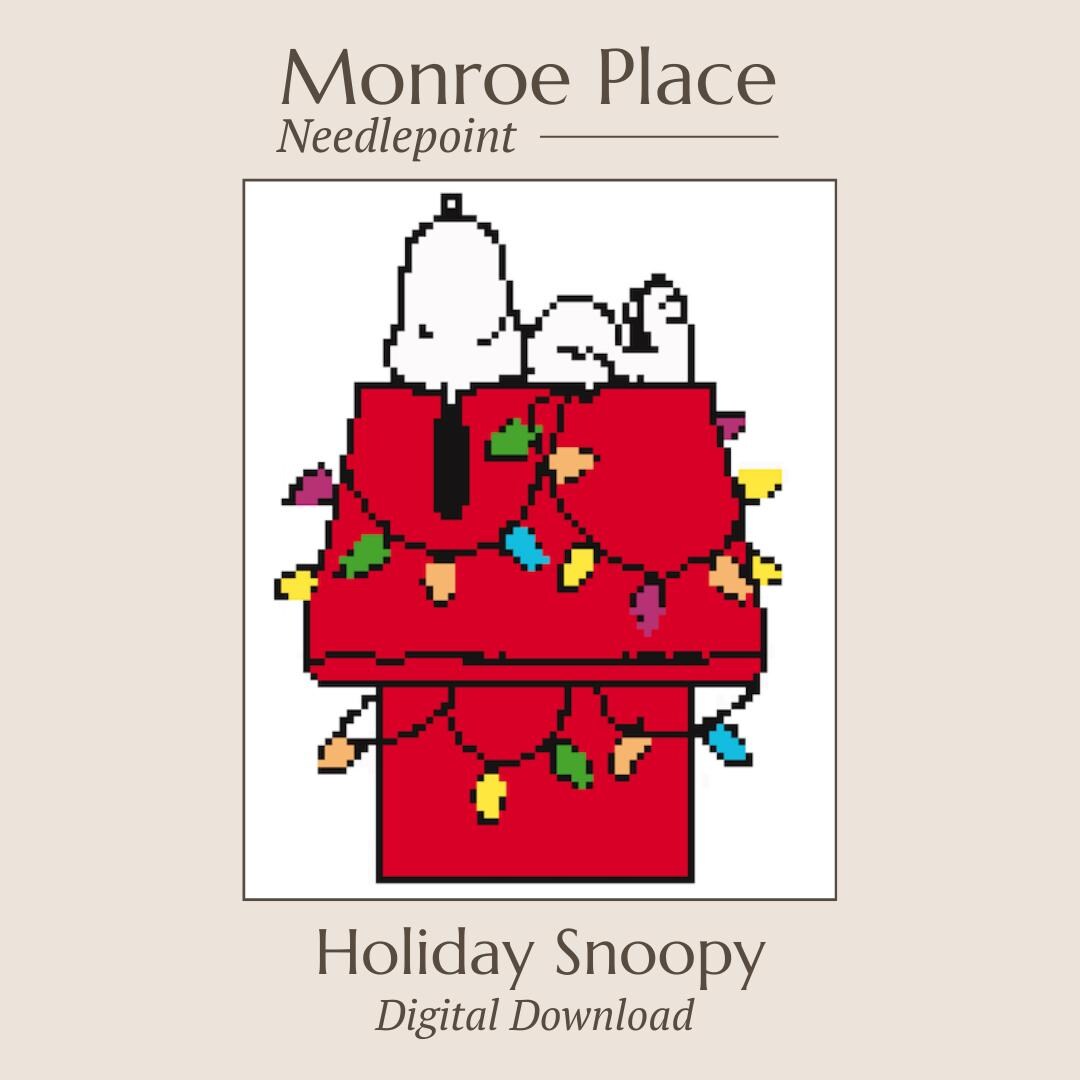 Snoopy Holiday Needlepoint Digital Download - Etsy