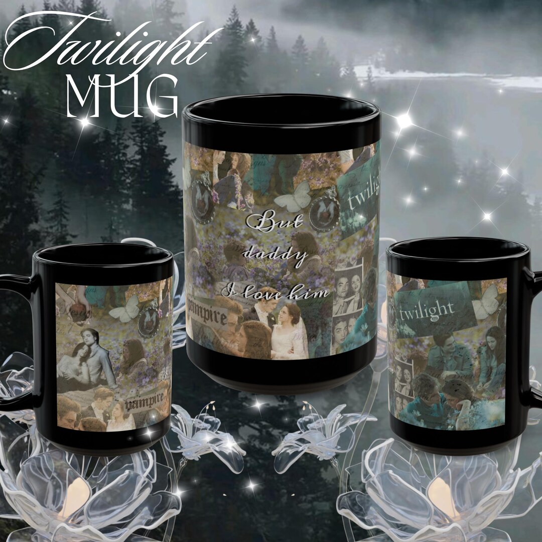 Twilight-themed Black Mug, Twilight Saga, New Moon, Eclipse - Etsy
