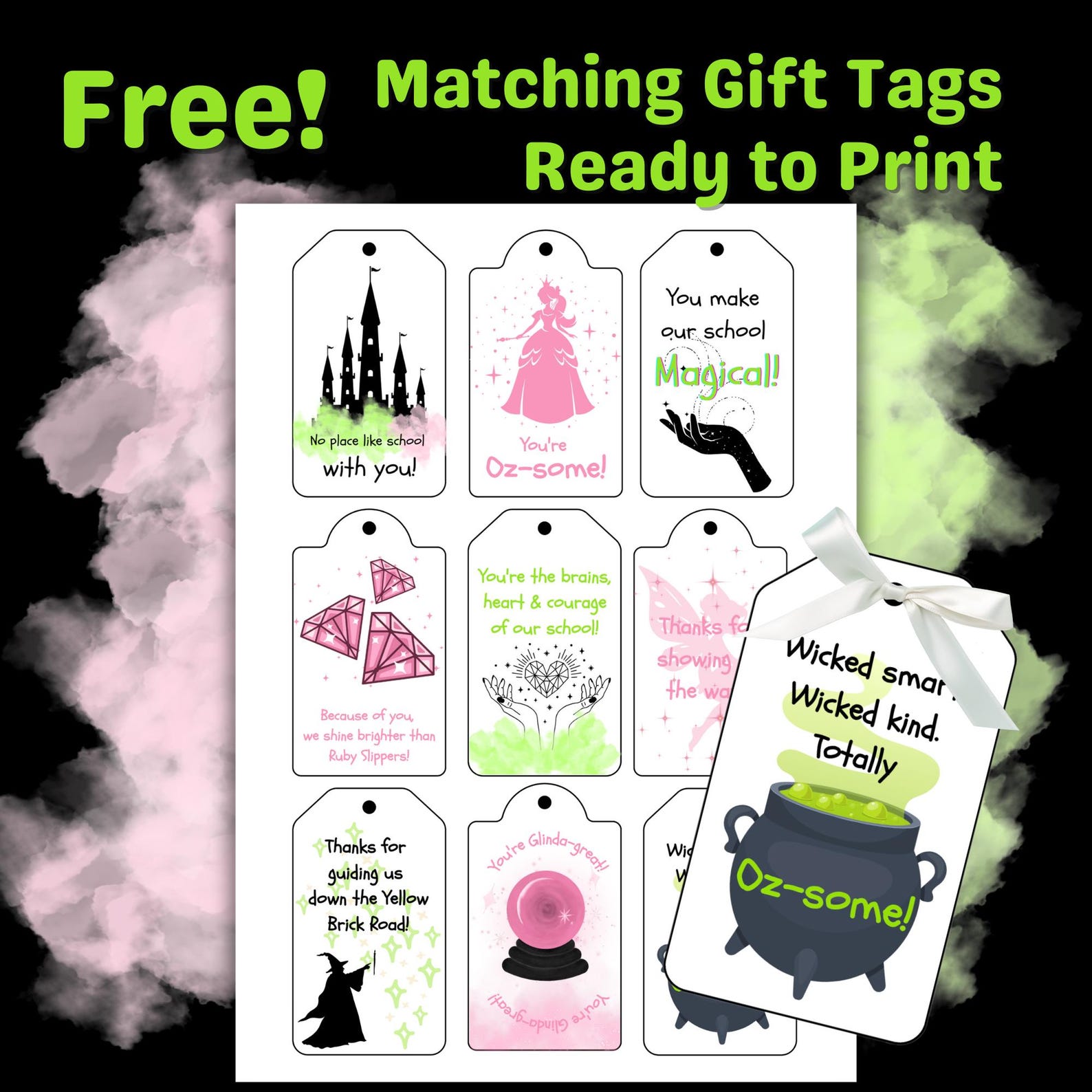 Wizard of Oz Teacher Appreciation Week Flyer: Wicked Theme Teacher ...