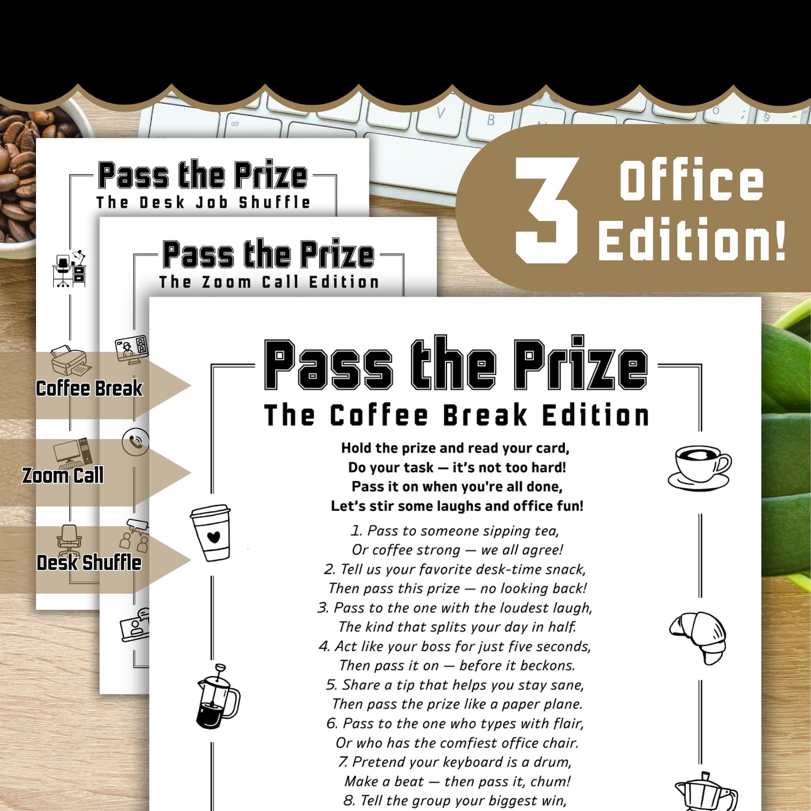 Team Building Pass the Prize for Coworker: Office Icebreaker Poem Style ...