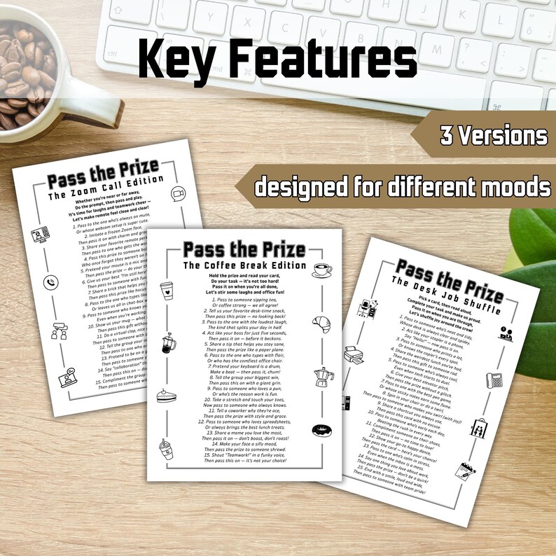 Team Building Pass the Prize, Office Party Games, Poem Style, Office ...