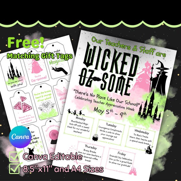 Wicked Theme Teacher Appreciation - Etsy