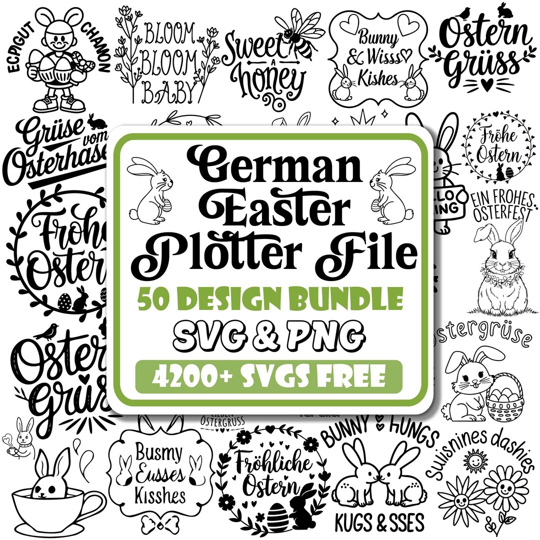 German Easter Plotter Svg Bundle |german Plotter Svg |german Easter ...
