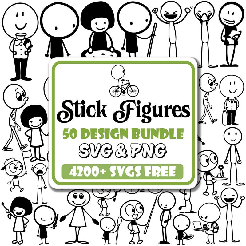 Cute Stick Figures - Etsy