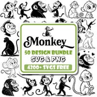 Monkey Png , Fit for Shirt Designs, Instant Download Sublimation ...