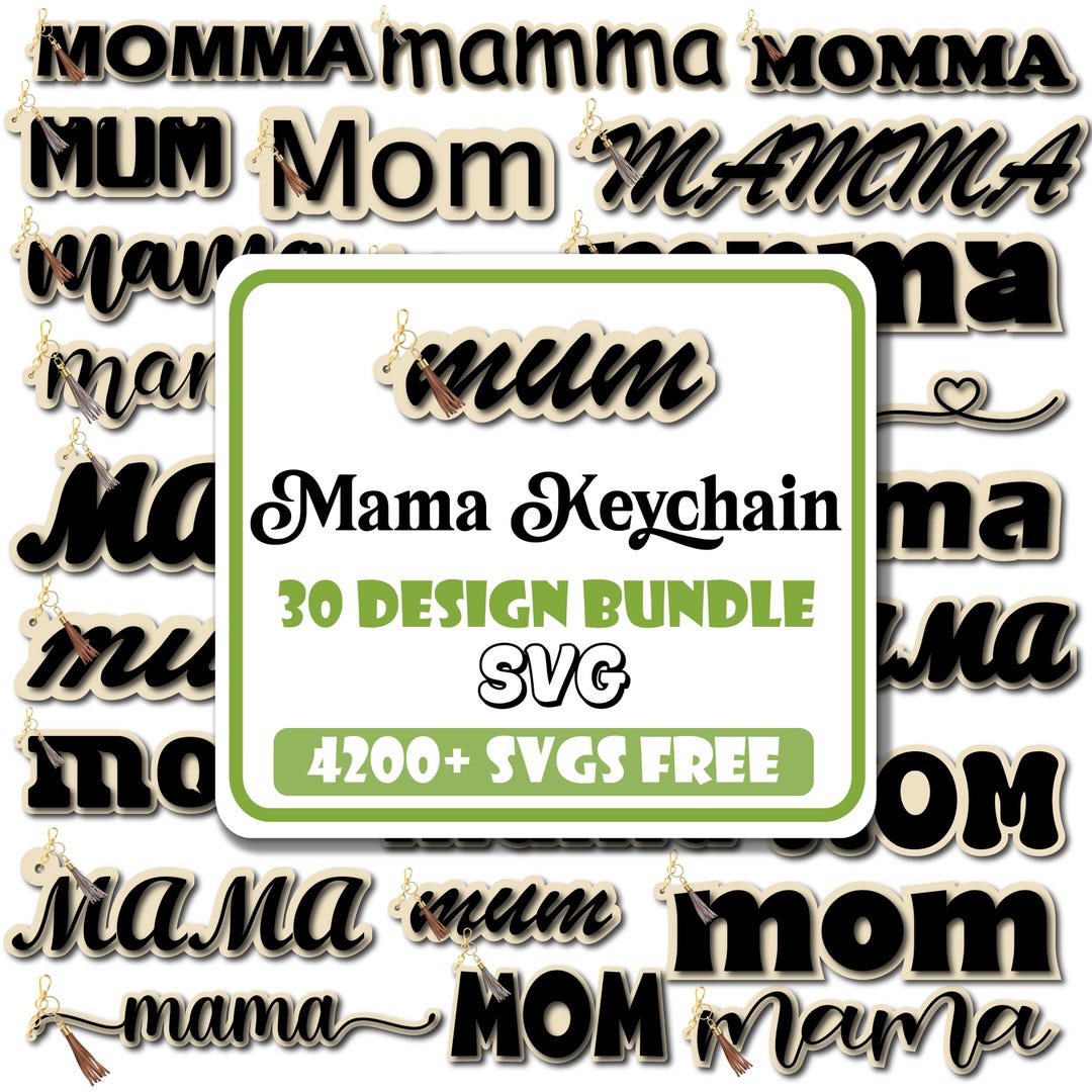 Mama Keychain Laser Cut SVG Bundle | Mother's Day Gift Tag - Etsy UK