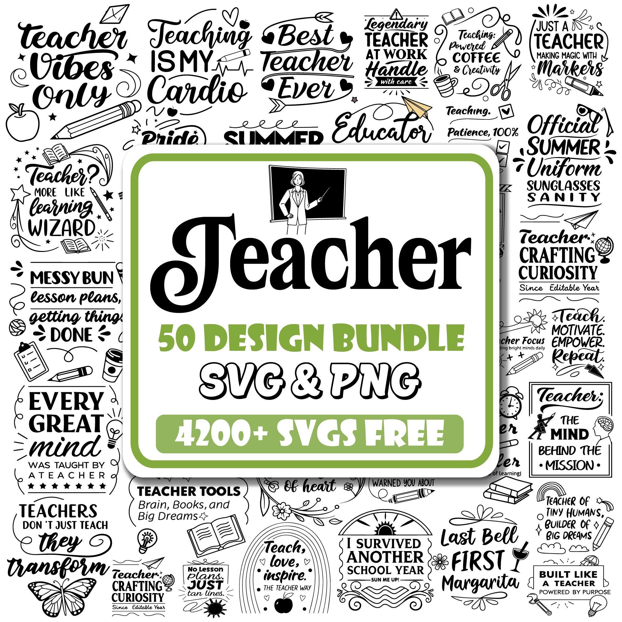 Teacher SVG Bundle: School & Appreciation Designs (digital Download) - Etsy