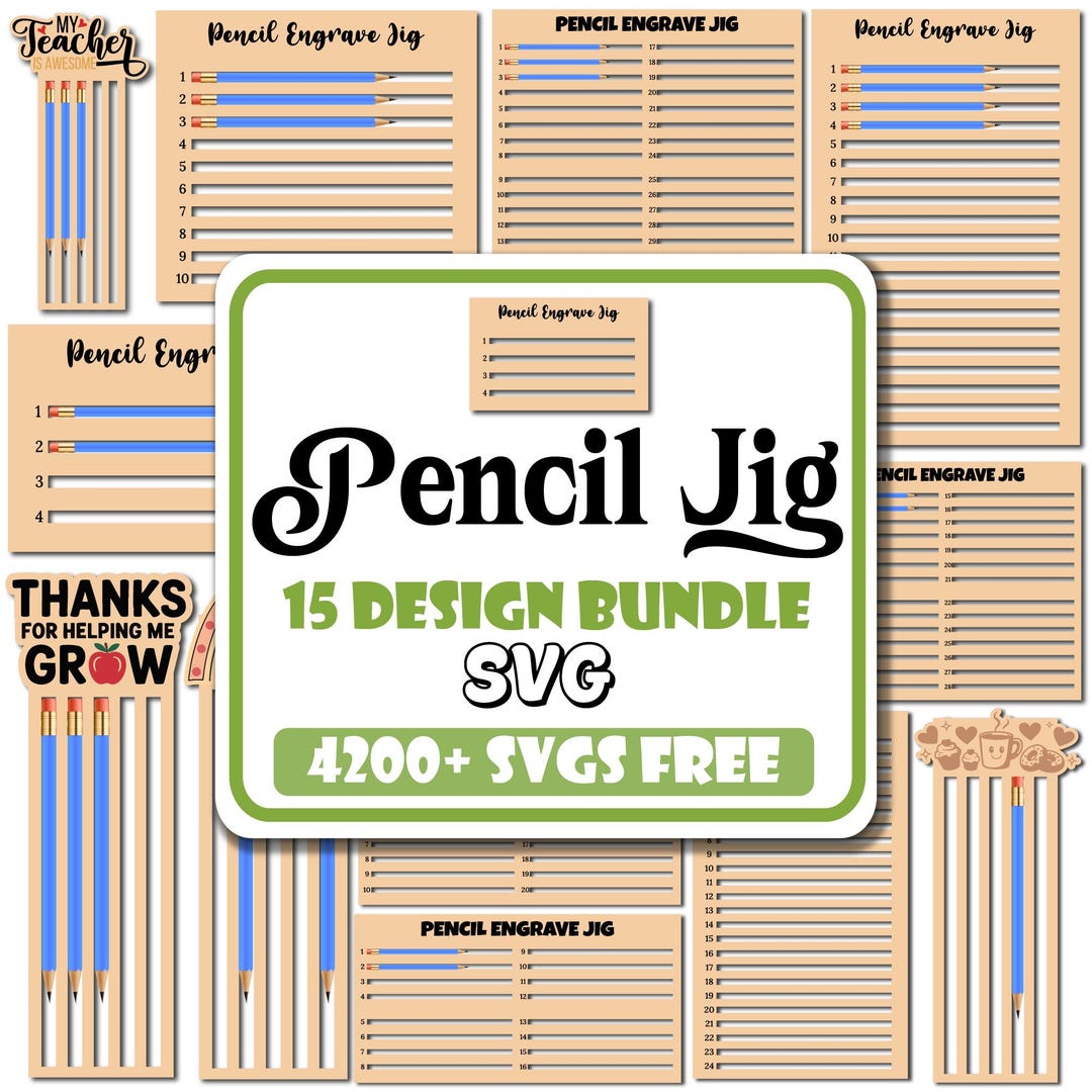 Pencil Holder Laser Cut SVG Bundle |pencil Case Svg |tool Holder Svg ...