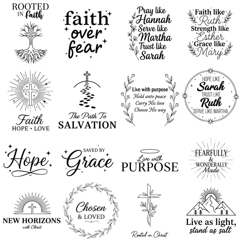Christian SVG Bundle | Faith Scripture & Inspirational Quotes (digital ...