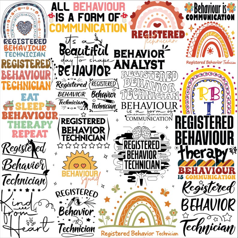 RBT SVG Bundle | Registered Behavior Technician Designs (digital ...