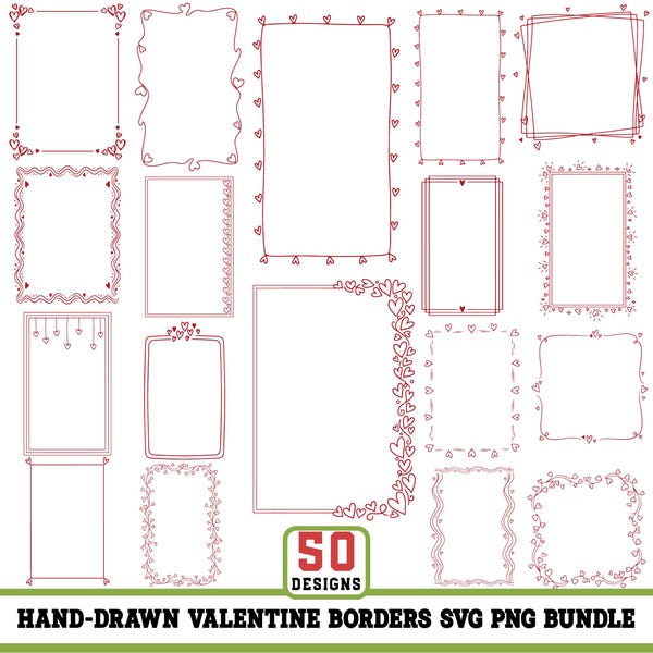 Valentines Borders and Frames - Etsy