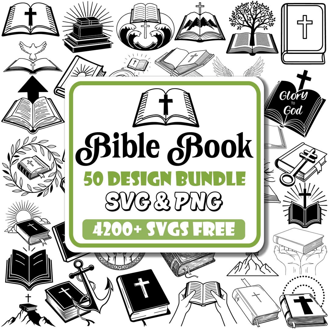 Bible Book SVG Bundle |bible Book Silhouette Svg |christian Svg ...