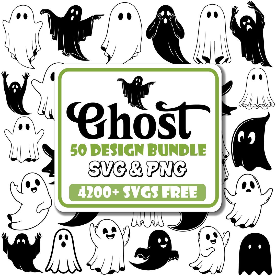 Retro Ghost SVG Bundle | Spooky Season, Halloween (digital Download) - Etsy
