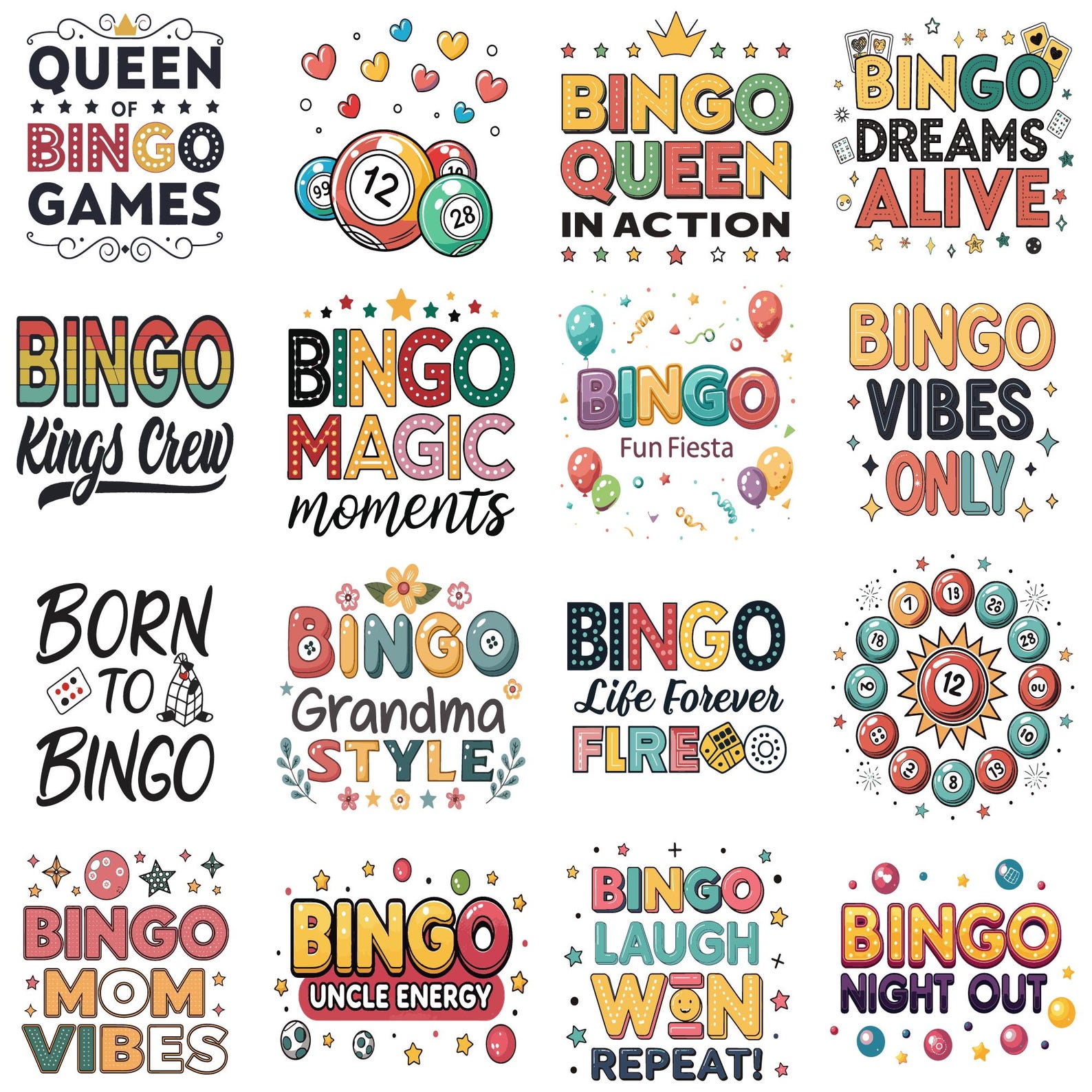 Bingo Svg Bundle |bingo Quotes Svg |bingo Fun Svg |bingo Card Svg ...