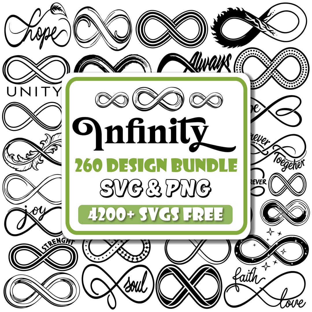 Infinity Svg Bundle | Infinity Love Svg Bundle | Infinity Heart Svg ...