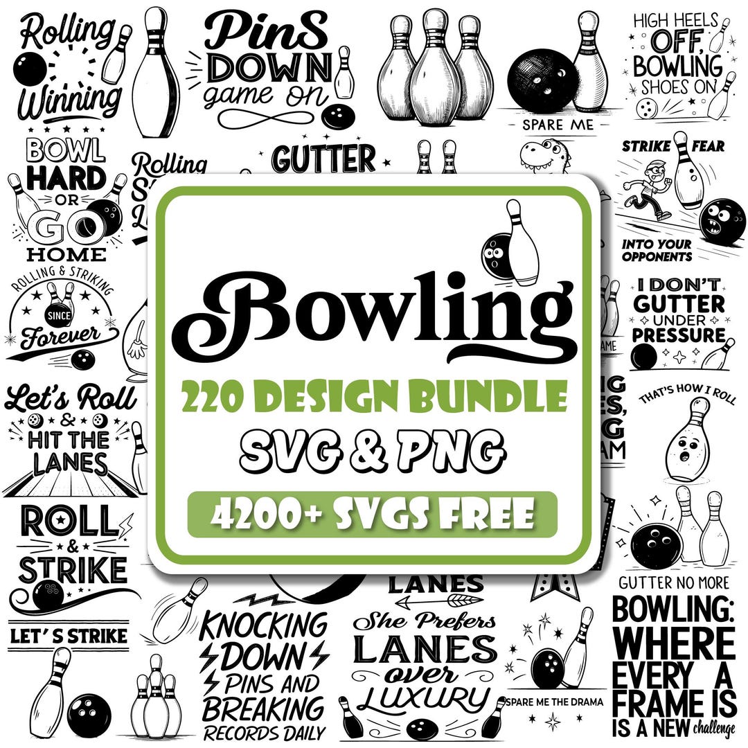 Bowling SVG Design Bundle: Team & Squad Quotes (digital Download) - Etsy