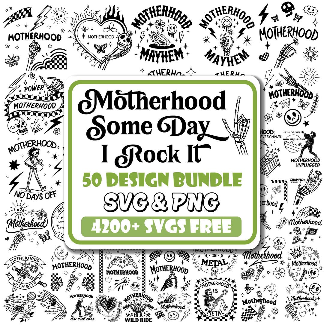 Motherhood Some Day I Rock It SVG Bundle |mom Quote |rockstar Mom Svg ...