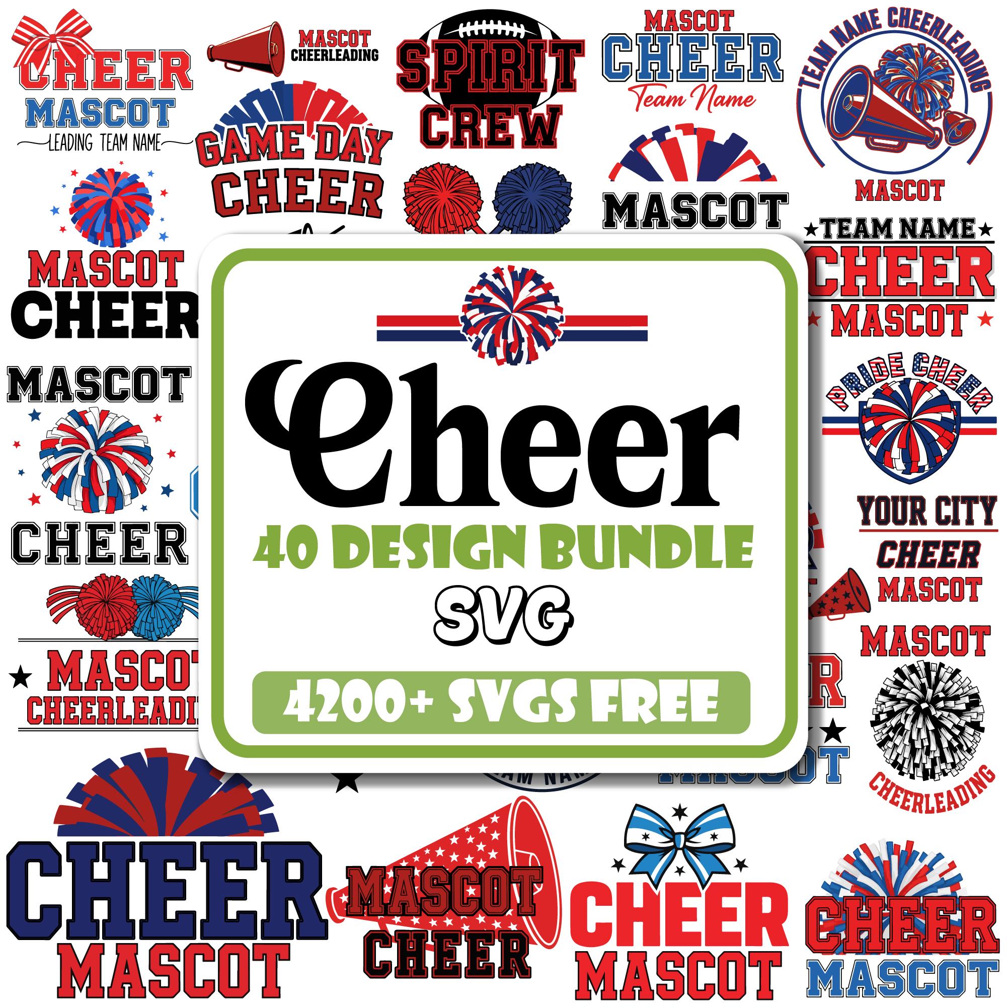 Cheer SVG Bundle: Cheerleading Team Monogram Logos (digital Download ...