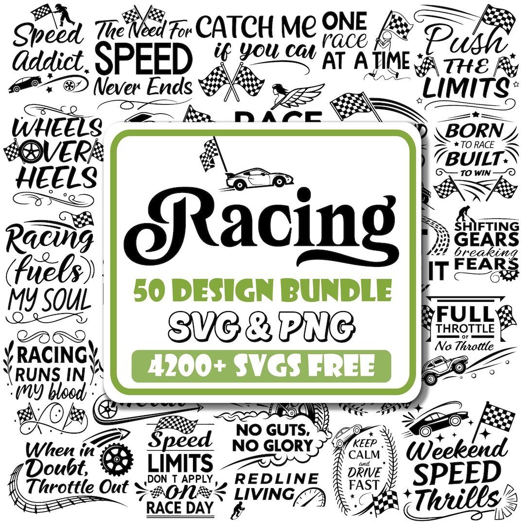 Racing SVG Bundle |racing Themed Svg |car Racing Svg |checkered Flag ...