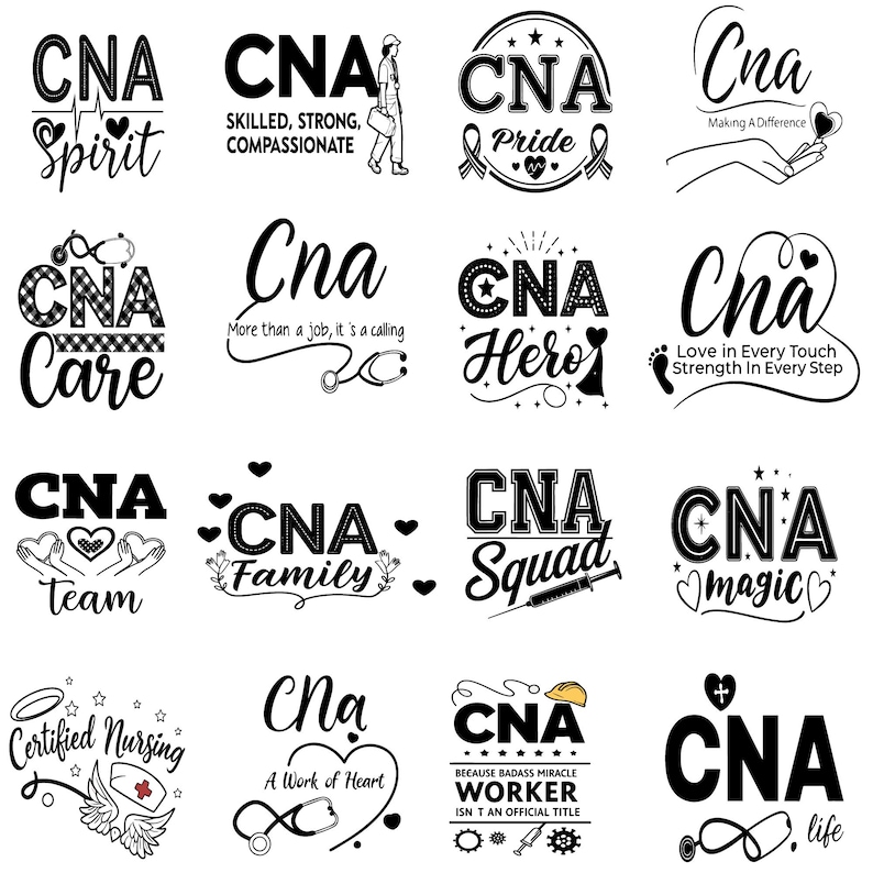 CNA SVG Bundle: Nurse Life, Stethoscope Designs (digital Download) - Etsy