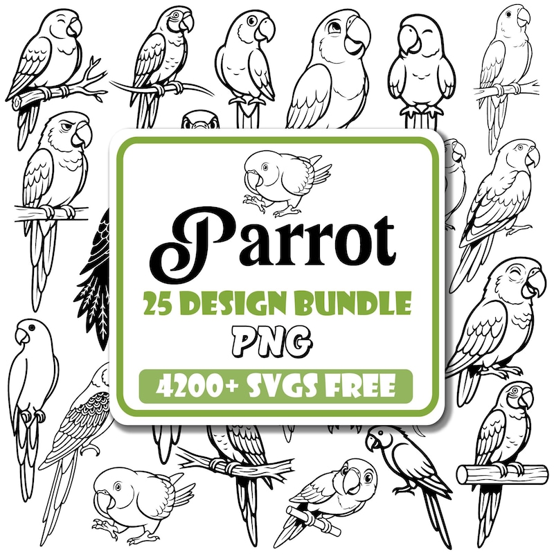 Parrots Digital Print - Etsy