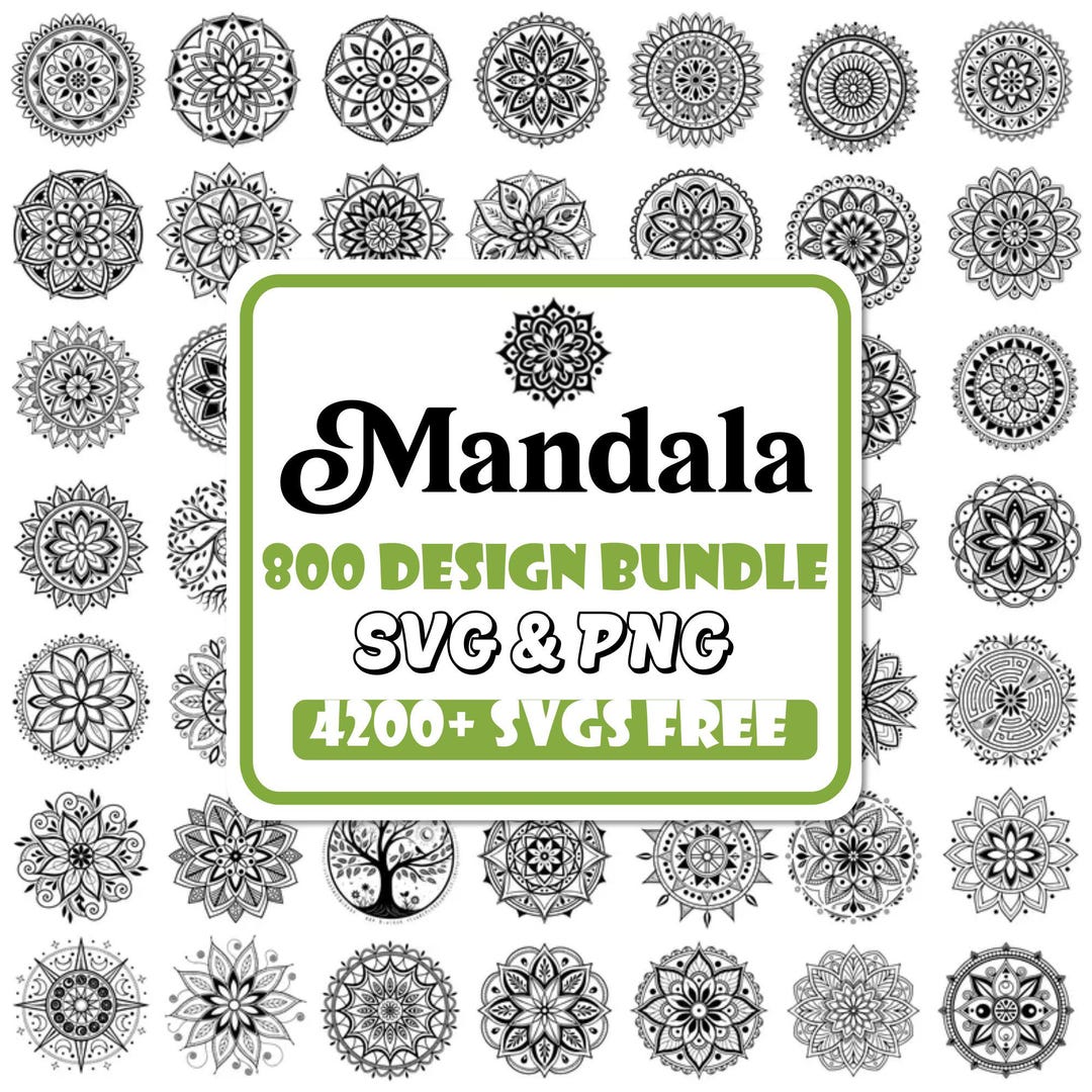 Intricate Mandala SVG Bundle: Vector Designs for Cricut & Silhouette ...