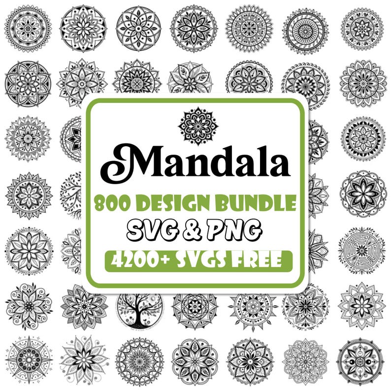 Intricate Mandala SVG Bundle: Vector Designs for Cricut & Silhouette ...