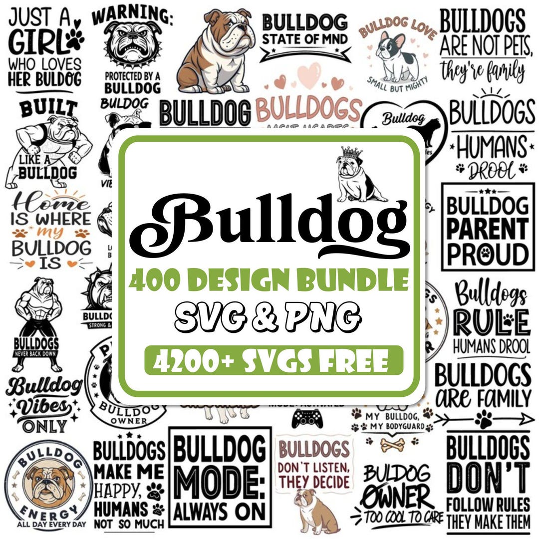 Bulldog Svg Bundle |bulldog Face Svg |animal Svg |dog Lover Svg |french ...