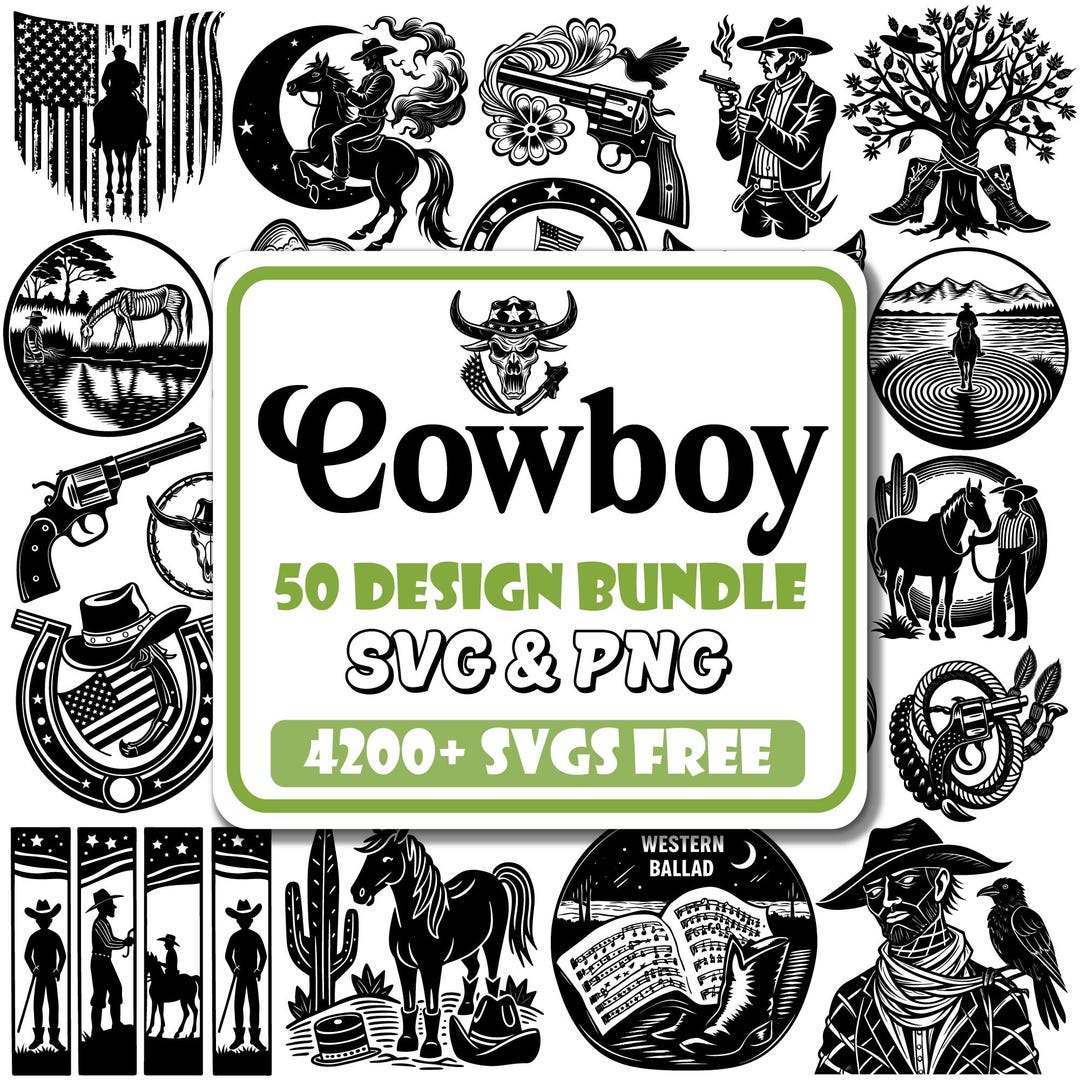 Cowboy SVG Bundle: Western Ranch Designs (digital Download) - Etsy