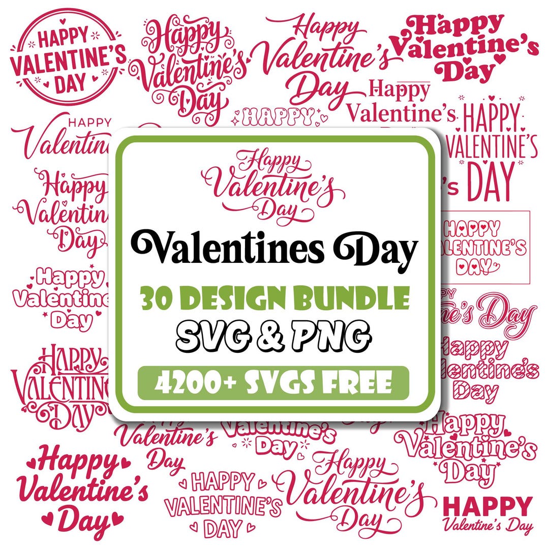 Valentines Day Svg Bundle |happy Valentine's Day Svg |valentines Day ...