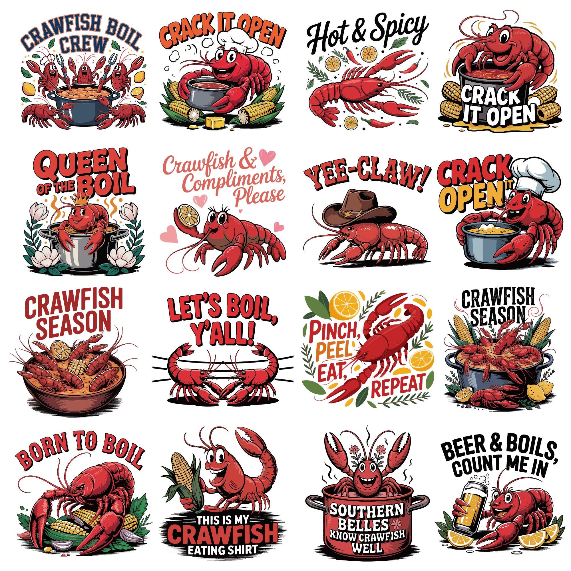 Crawfish Season SVG Bundle |fishing Svg |coastal Animal |fresh Crawfish ...