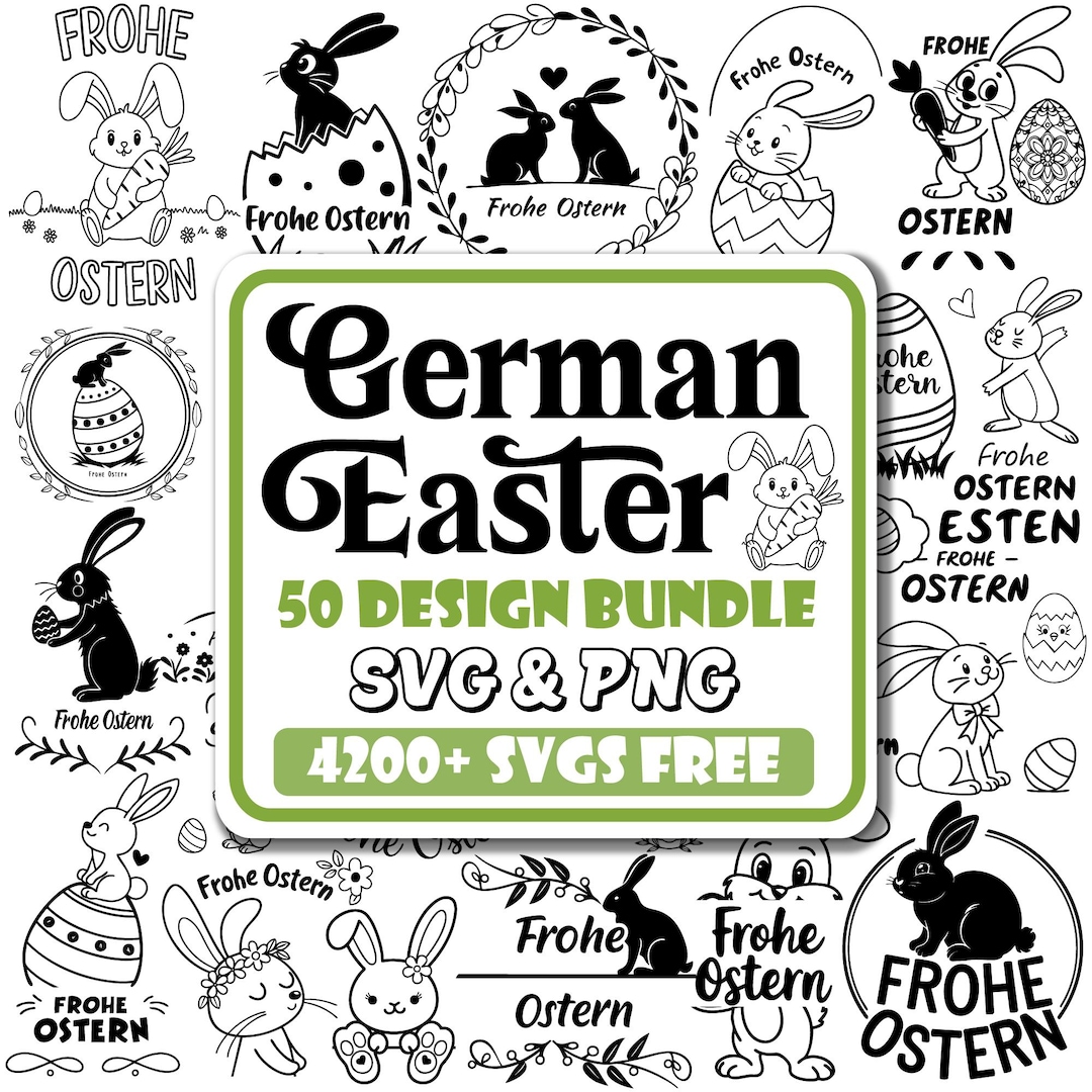 German Easter Svg Bundle |happy German Easter Svg |easter German ...