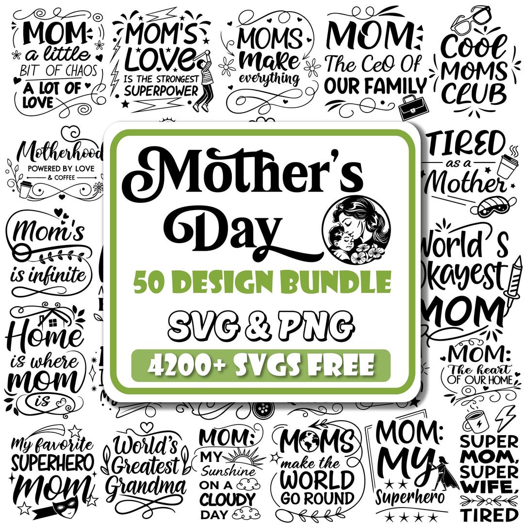 Mother's Day Svg Bundle |mother's Quotes Svg |mom Appreciation Svg ...