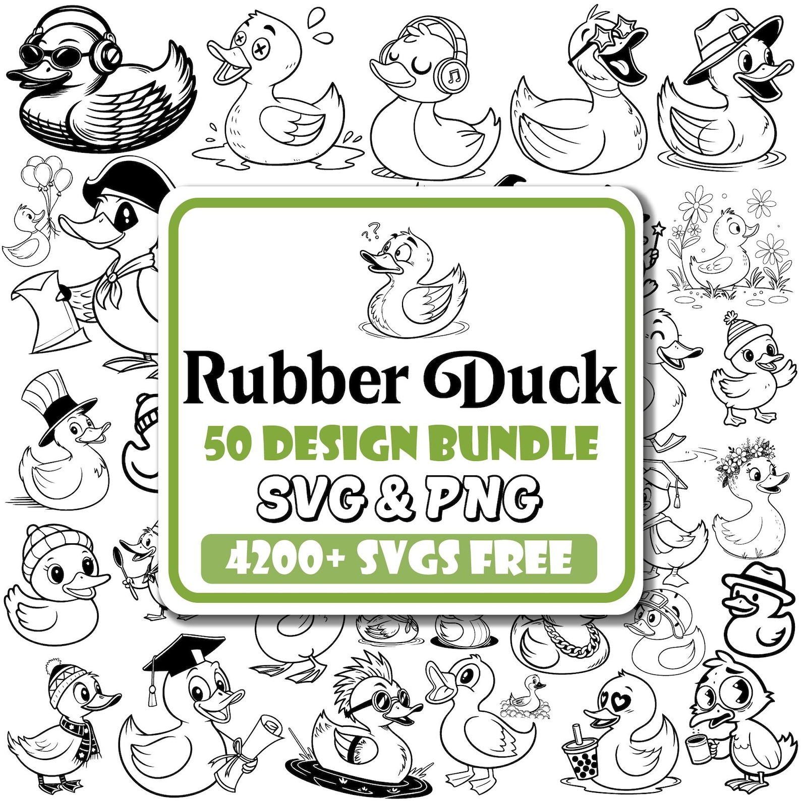 Rubber Duck SVG Bundle | Playful Animal Designs (digital Download) - Etsy