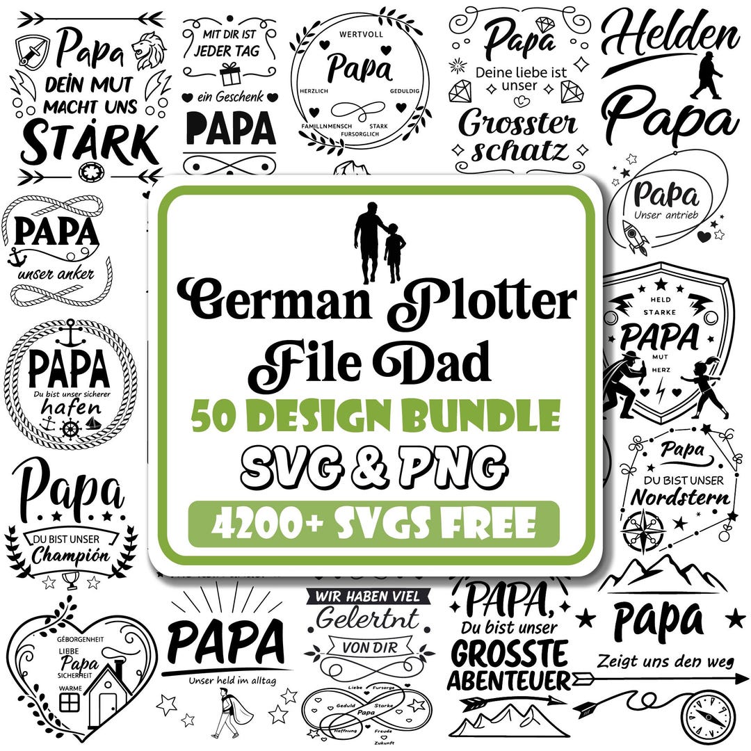 German Dad SVG Bundle: Father's Day Plotter Files (digital Download ...