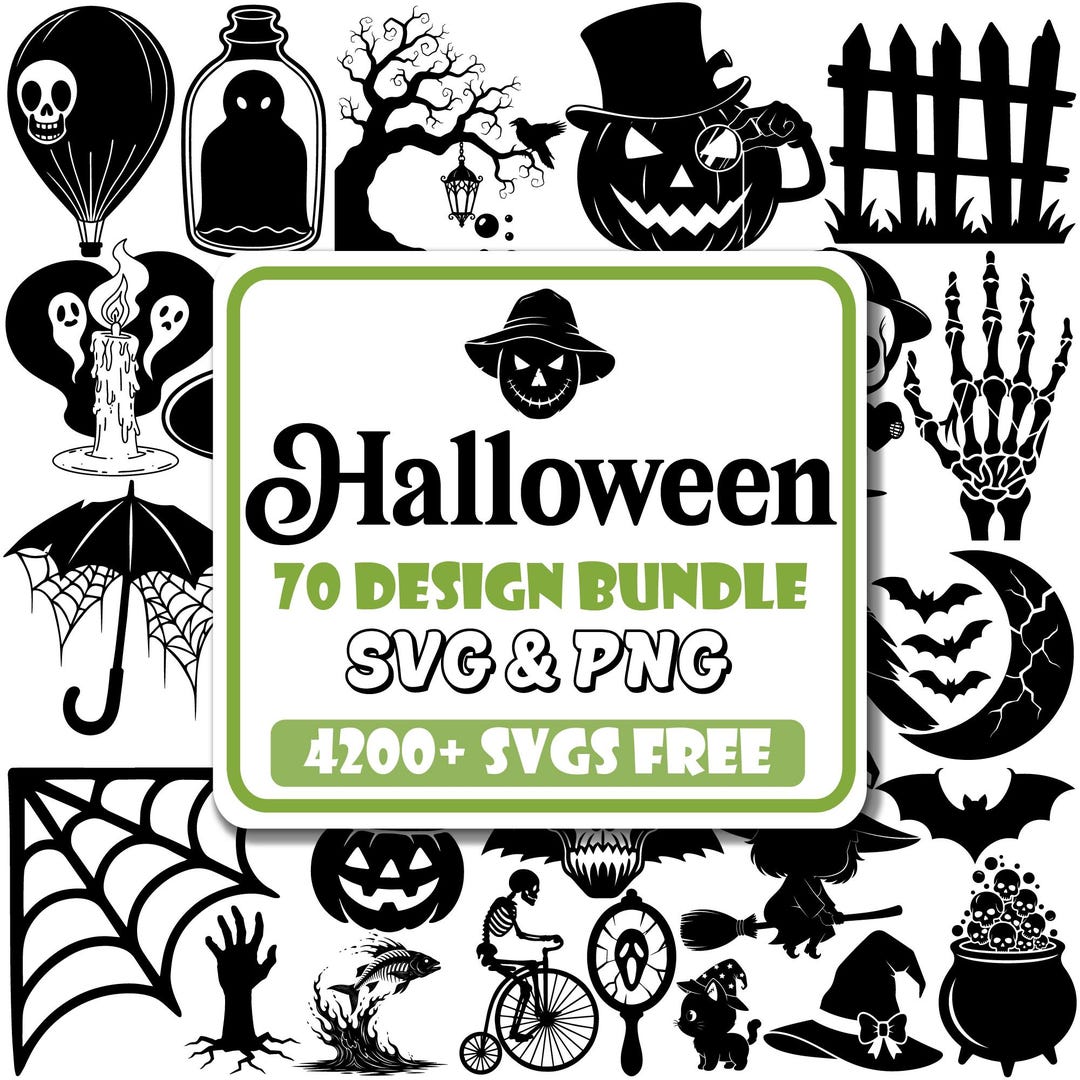 Halloween SVG Bundle | Scary Ghost, Spooky Season Designs (digital ...
