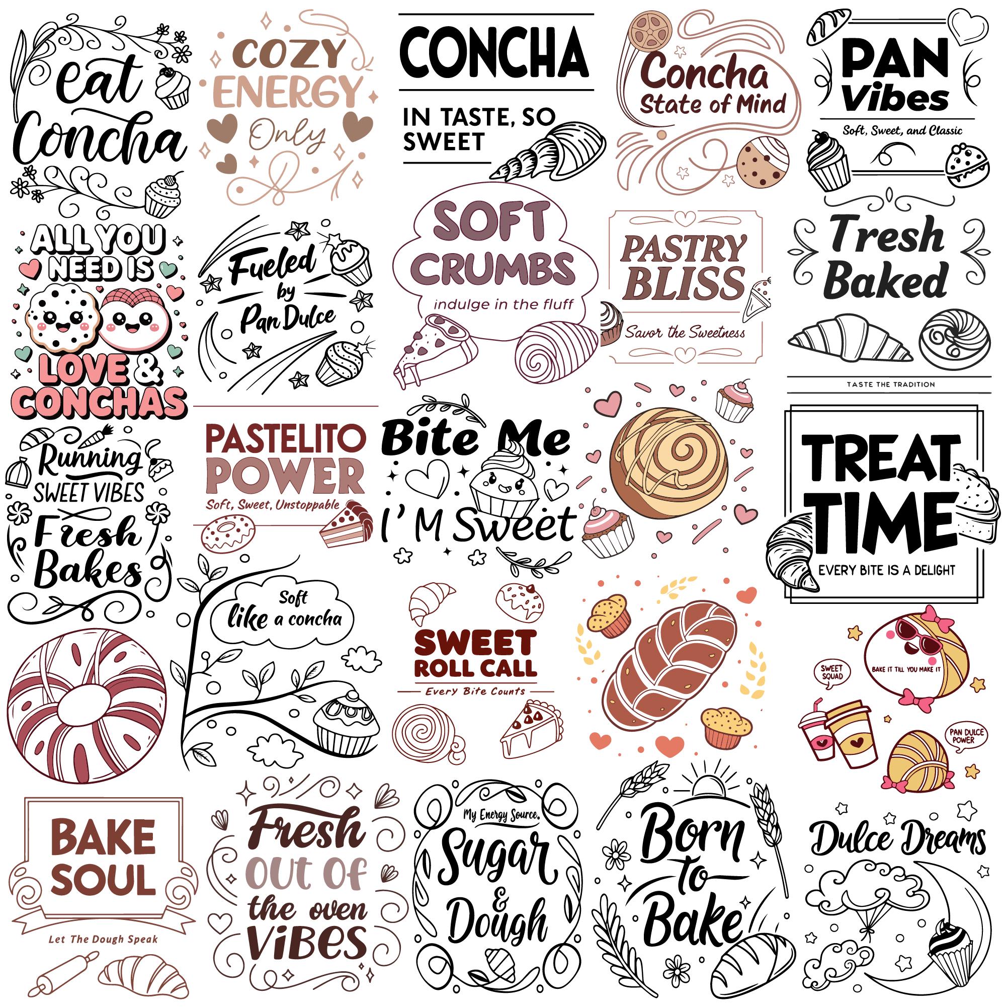 Concha SVG Bundle | Mexican Sweet Bread Clipart (digital Download) - Etsy