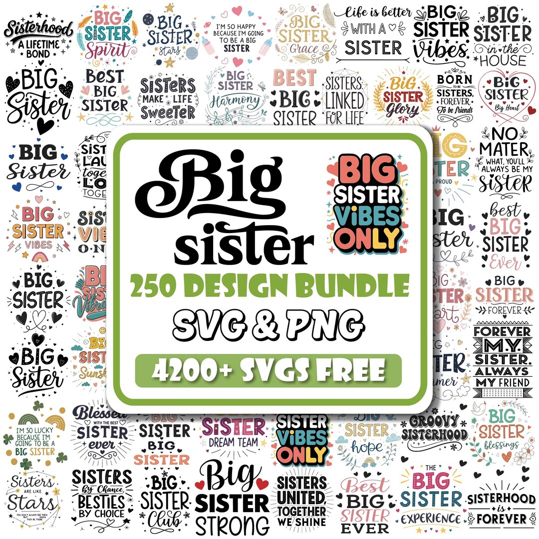 Sister SVG Bundle | Friendship, Sisterhood Designs (digital Download ...