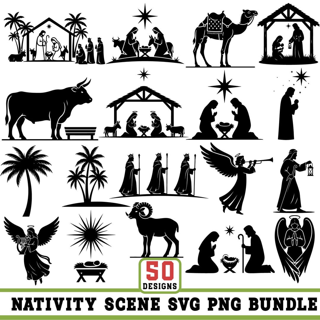 Nativity Scene Svg Bundle (digital Download) - Etsy