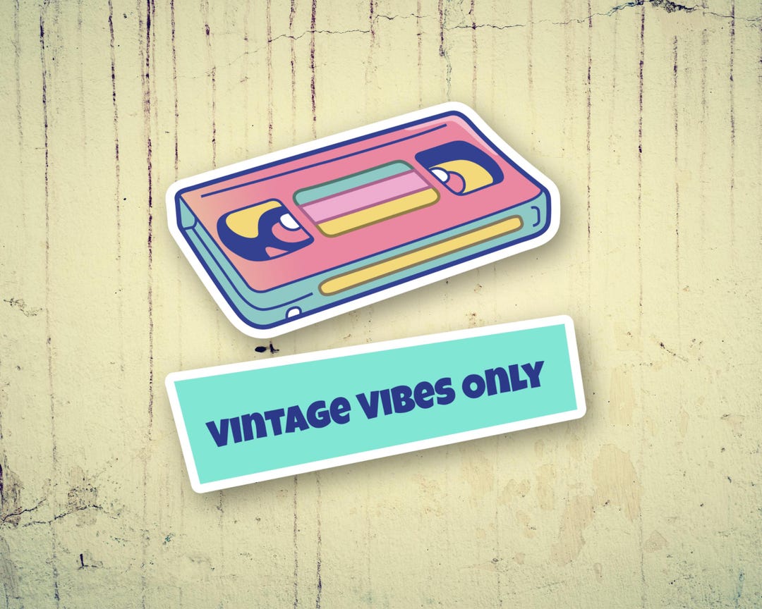 Retro Cassette Player Sticker for Music Lovers Vintage Vibes Only Fun ...