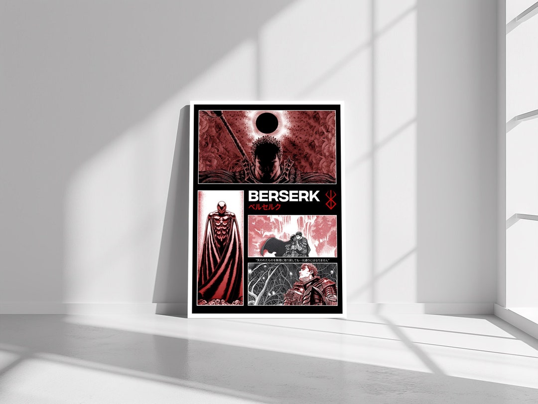 Berserk Anime Digital Poster - Dark Fantasy Printable Wall Art 18x24 ...
