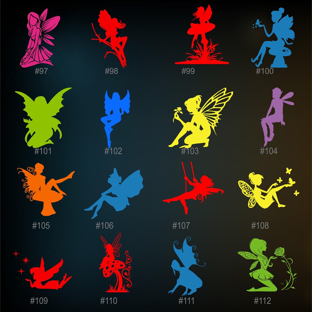 FAIRY 97-110 Vinyl Decal Mystical Vinyl Decals Locker Sticker Laptop ...