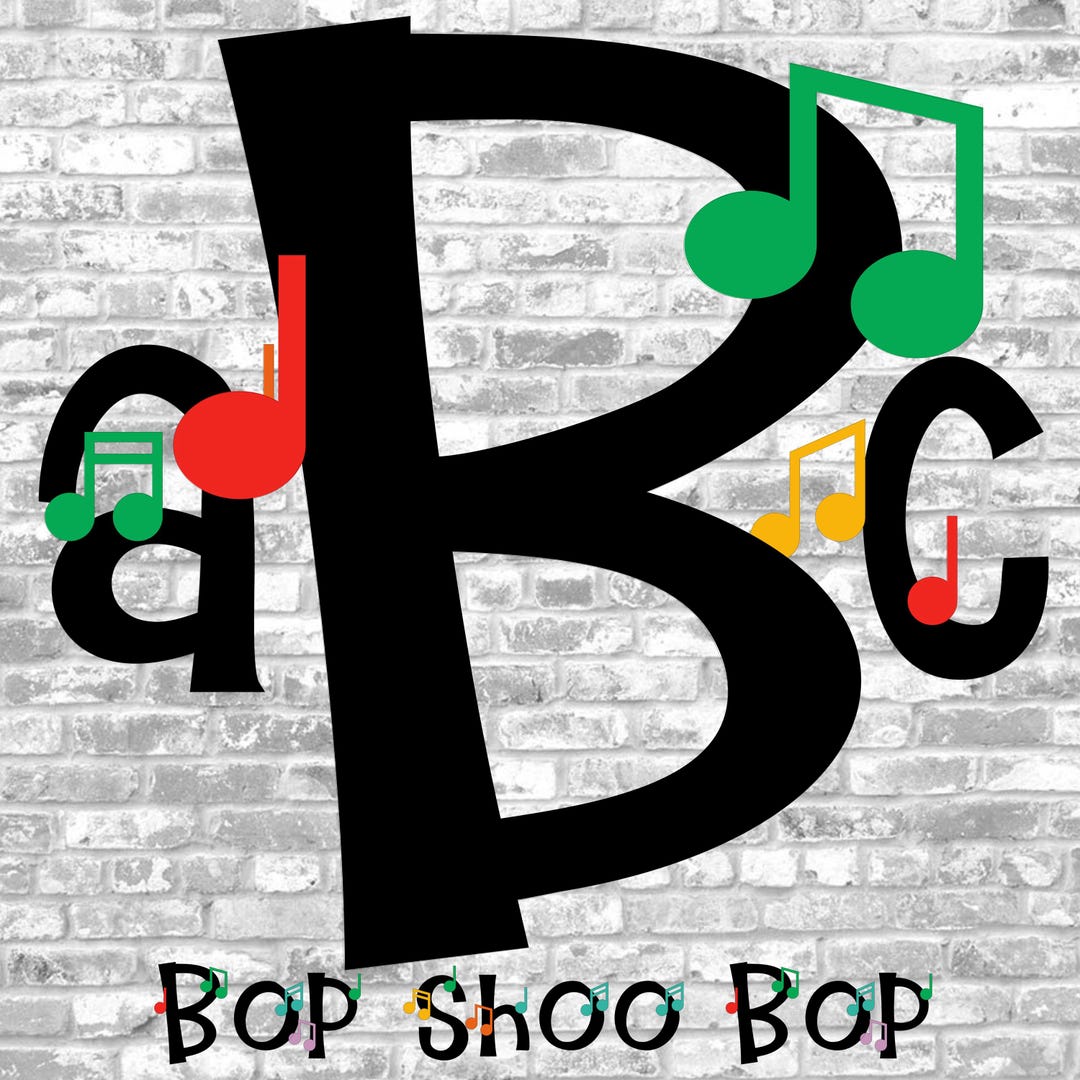 Bop Shoo Bop DIGITAL DOWNLOAD Monogram Custom Name Personalized Initials Png Jpg Sublimation ...