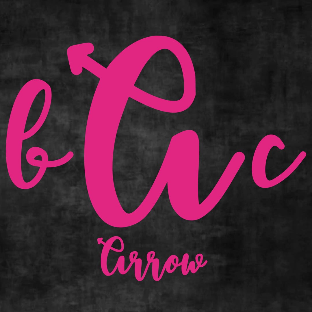 Arrow Monogram Vinyl Decals Custom Name Personalized Initials Wedding ...