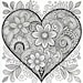 Pack of 25 Coloring Pages of Cute Little Hearts for Children and Adults ...