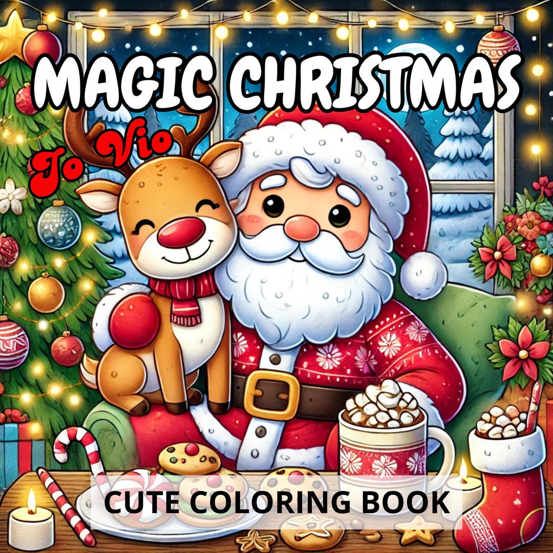 Magic Christmas- Cute and Comfy Coloring Book for Kids and Adults ...