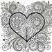 Pack of 25 Coloring Pages of Cute Little Hearts for Children and Adults ...