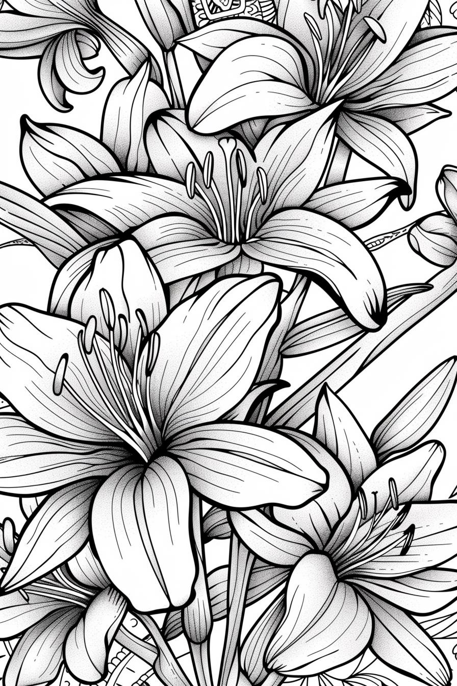 33 Coloring Pages of Cute Flower for Children and Adults. for Schools ...